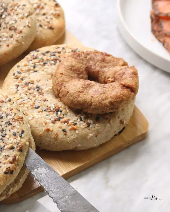 Pan bagel con dos ingredientes - Recetas Lily