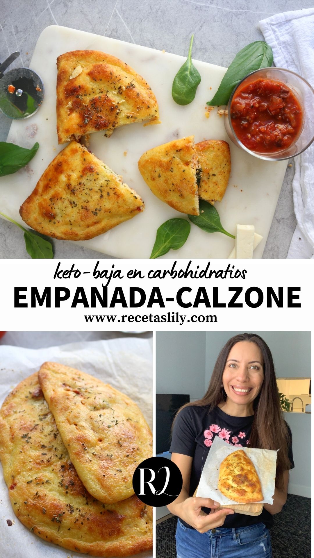 Keto empanada - calzone -(VIDEO) Recetas Lily